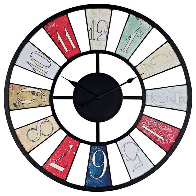 Prism Wall Clock in Multicolored - Farmhouse - Wall Clocks - by GwG ...