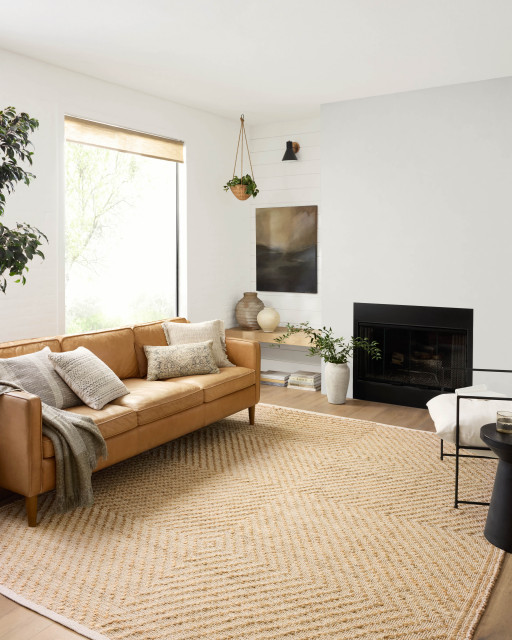 Angela Rose x Loloi Colton Natural / Ivory Area Rug, 18" x 18" Sample ...