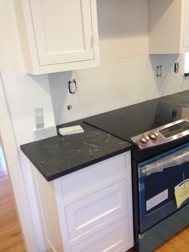 Leathered Jet Mist installed today