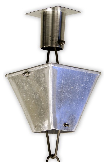 Extra Large Aluminum Square Cups Rain Chain With Installation Kit, 10 ...