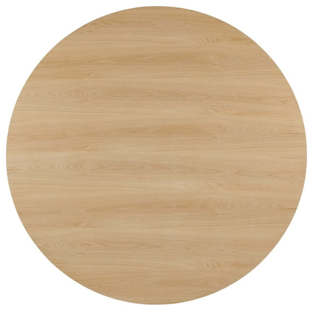 Modway Gratify 59" Round MDF Wood Dining Table in Oak Finish ...