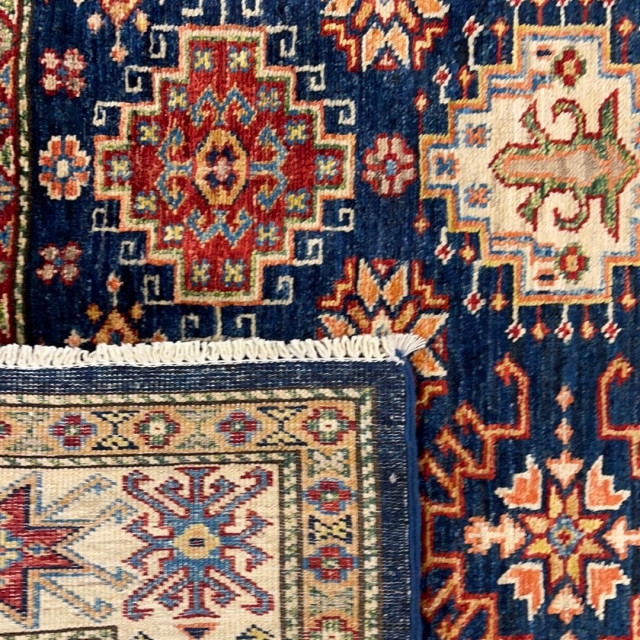 Kaoud Rugs 3.11 x 5.6 rectangle navy ant. shirvan area rug ...