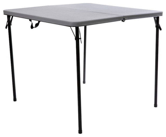 Flash Furniture 34SQ Plastic Fold Table, Gray - Contemporary - Folding ...