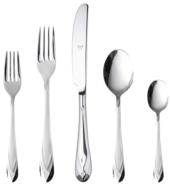 Diamante Flatware Set Mirror - Contemporary - Flatware And Silverware ...