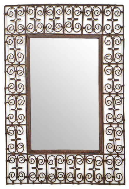 Iron Scroll Pattern Mirror - Mediterranean - Wall Mirrors - by Design ...
