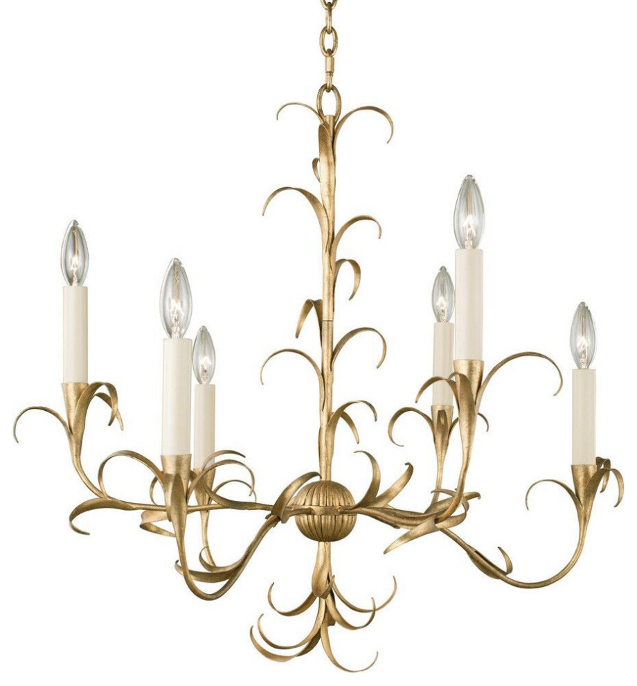 Kalco 505471 Ainsley 6 Light 26"W Taper Candle Chandelier - Modern ...
