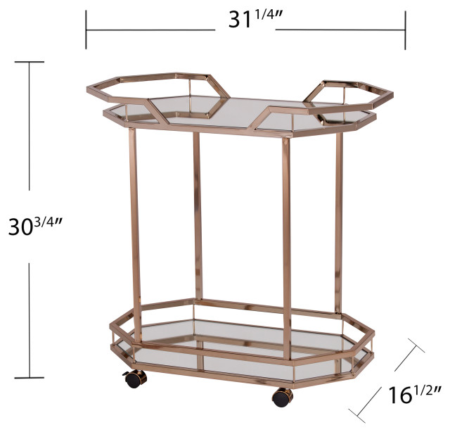 Morgan Art Deco Bar Cart - Contemporary - Bar Carts - by HedgeApple | Houzz