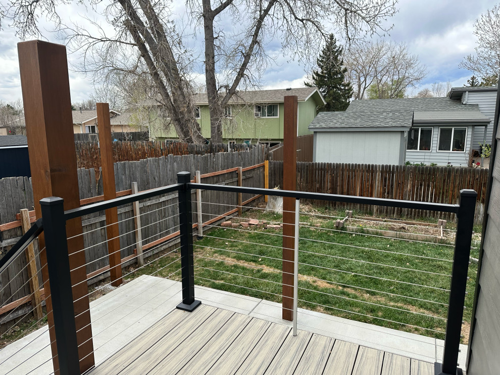 James Hardie New Deck Cable Railing + Shade Sail Posts - Transitional ...
