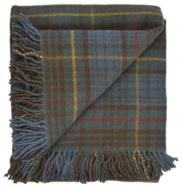 Prince of Scots Highland Tweed New Wool Fluffy Throw, Antique Hunting ...