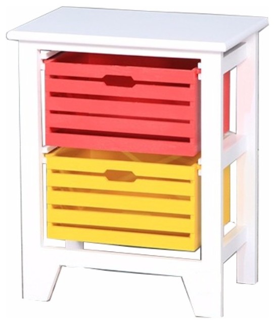 2-Tier Storage Cabinet, White - Contemporary - Storage Cabinets - by ...