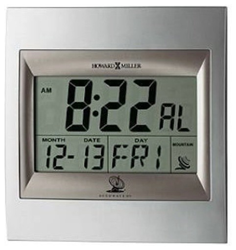Howard Miller Techtime II Accuwave DS Radio-Controlled Clock - Titanium ... Howard Miller Techtime II Accuwave DS Radio-Controlled Clock - Titanium ...