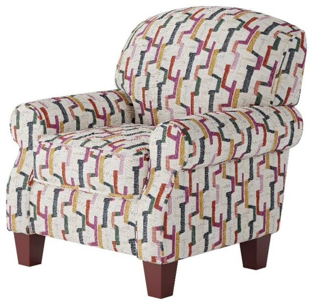 Southern Home Furnishings Fiddlesticks Confetti Fabric Accent Chair