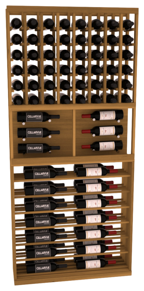 CellarVue Redwood Horizontal Wine Rack Combo - Transitional - Wine ...