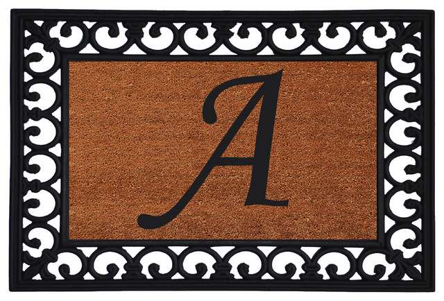 Monogram Insert Doormat 19"x25" - Traditional - Doormats - by Calloway ...