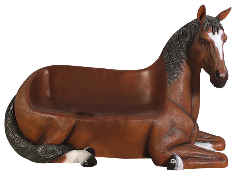 Saddle Up Horse Bench - Farmhouse - Outdoor Benches - by XoticBrands ...