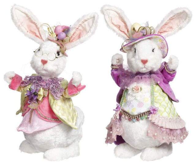 Mark Roberts 2020 Collection Sweet & Fluffy Rabbit 15" Assortment of 2 ...