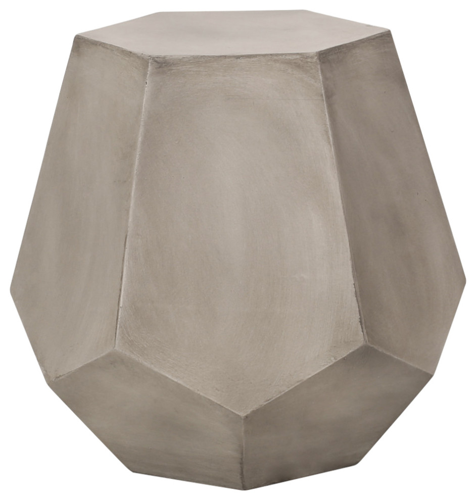 Hopewell Lightweight Concrete Side Table - Industrial - Outdoor Side ...