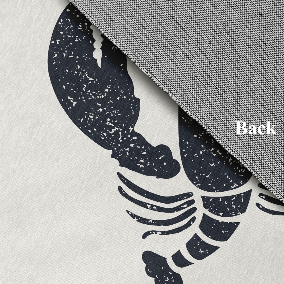 Lobster Nautical Chenille Rug, 4' x 6' - Beach Style - Area Rugs - by E ...