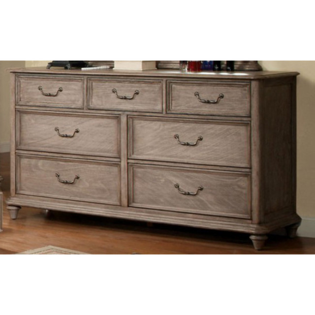 Effortlessly Stylish Transitional Style Dresser, Rustic Natural Brown ...
