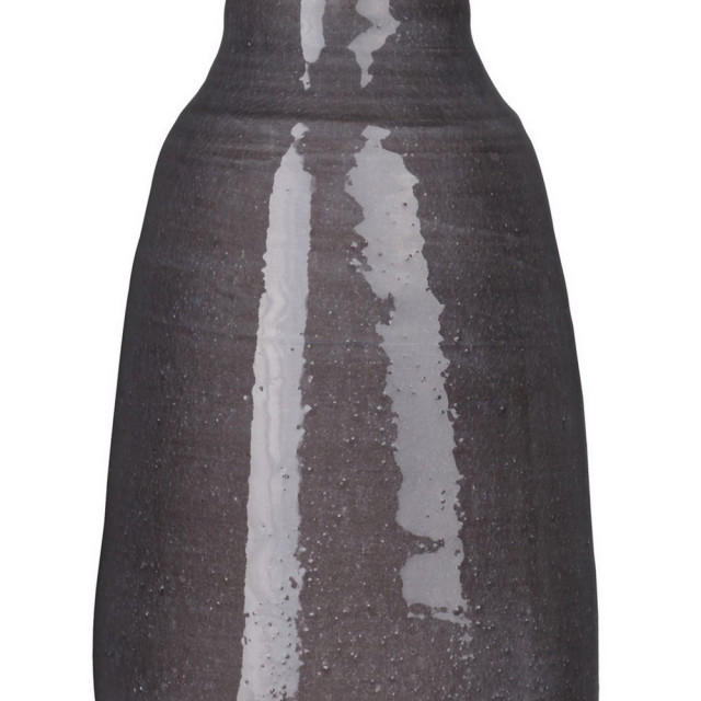 Round Ceramic Vase with Banded Bottom and Narrow Mouth,Large,Set of 2 ...