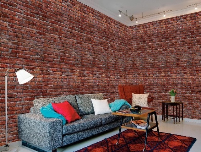 Red Brick Wall Mural 8097 - Contemporary - Wallpaper - by The Home ...