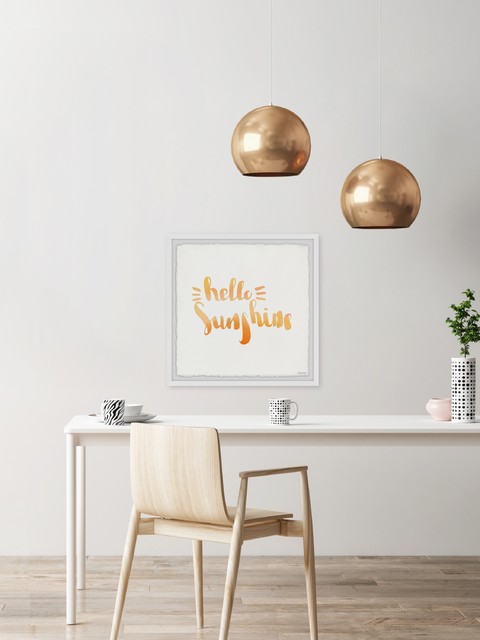 "Hello Sunshine III" Framed Painting Print, 24"x24" - Contemporary ...