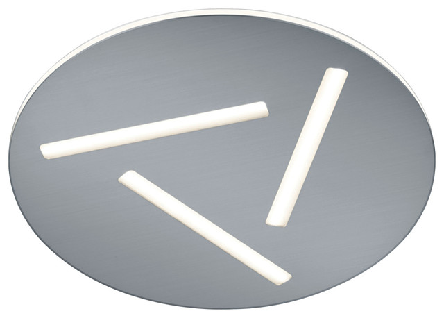 Modena LED Ceiling Light, Nickel Matte - Modern - Flush-mount Ceiling ...
