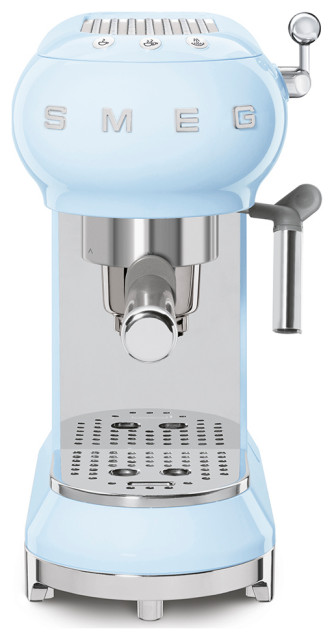 Smeg Pastel Blue Stainless Steel 50's Retro Espresso Machine ...