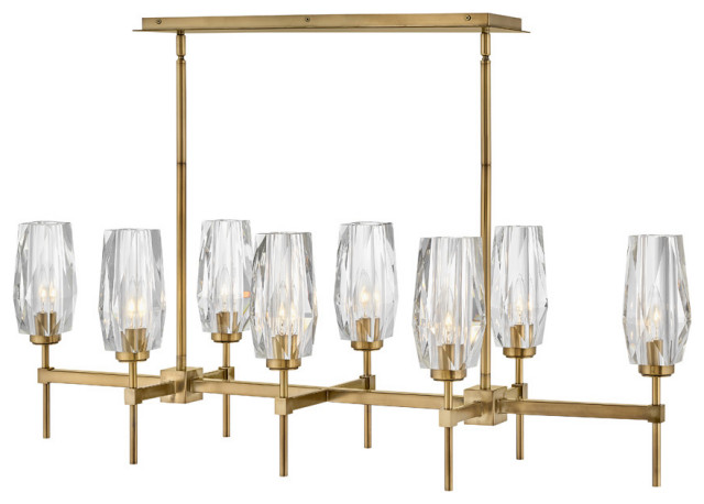 Hinkley 38256HB Eight Light Linear, Light Brass - Transitional ...