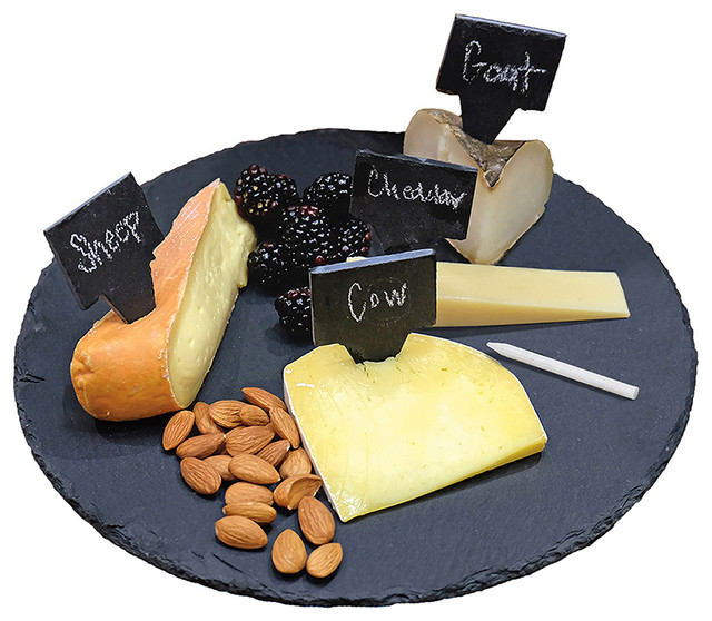 Executive Chef 6-Piece Slate Serving Board - Contemporary - Cheese ...