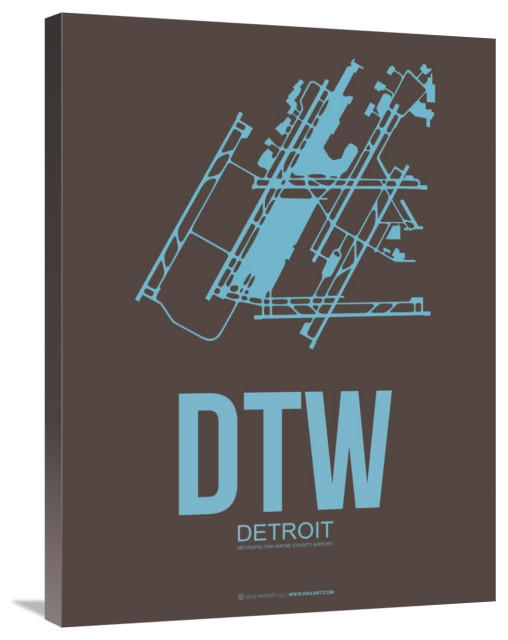"DTW Detroit Poster 1" Fine Art Print - Modern - Prints And Posters ...