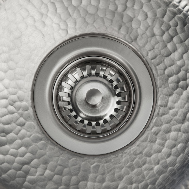 3.5" Kitchen, Prep, Bar Basket Strainer Drain in Brushed Nickel ...