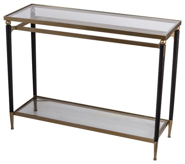Modern Chic Gold and Black Console Table 42x15x32" - Midcentury ...