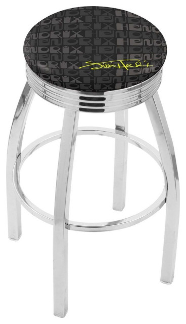 Holland L8C3C Jimi Hendrix 2-Tone 30" Bar Stool - Chrome - Contemporary ...