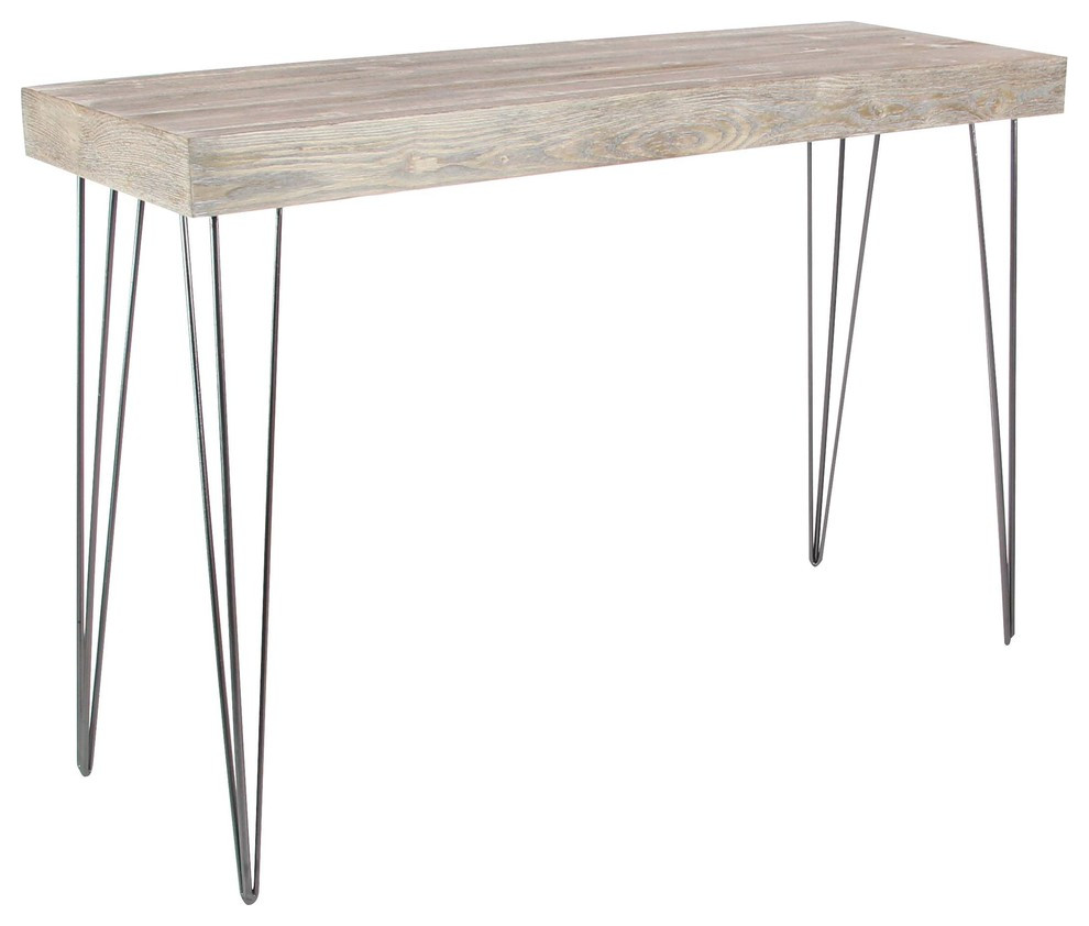 Modern Brown Wood Console Table 56974 - Midcentury - Console Tables ...