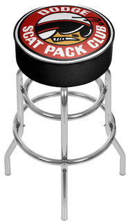 Dodge Padded Swivel Bar Stool, Scat Pack Club - Contemporary - Bar ...