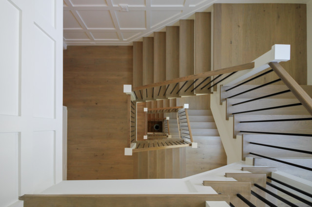 87_Welcoming and Functional Contemporary U-shaped Staircase, Arlington ...