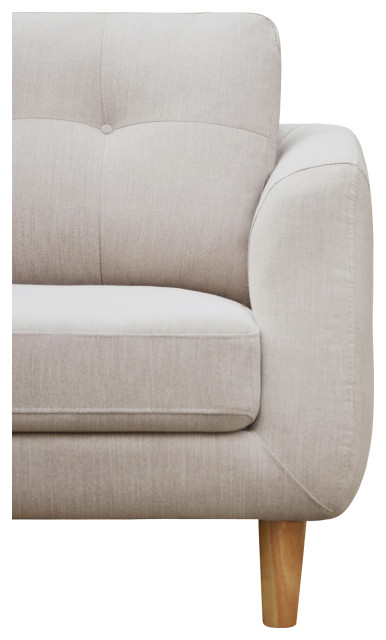 106 Inch Sectional Beige Left Beige Scandinavian - Midcentury ...