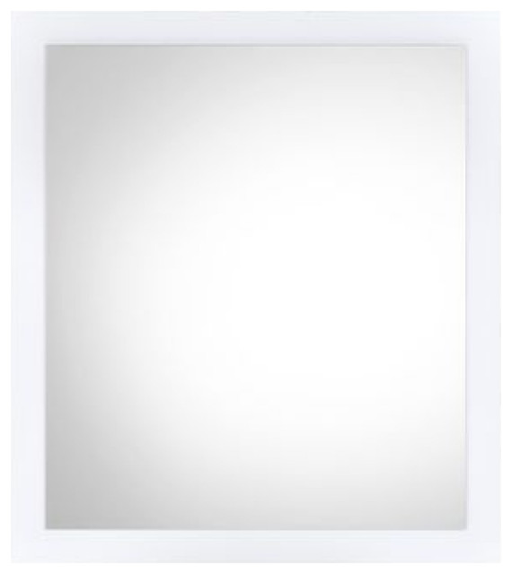 Benzara BM275054 Wall Mirror With Sleek Rectangular Portrait Wood Frame ...