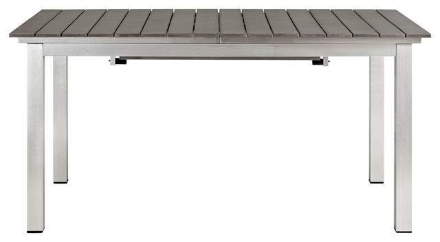 Modern Contemporary Urban Design Outdoor Patio Dining Table, Gray Gray ...