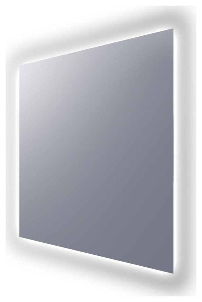 Serenity Lighted Mirror, Integrated LED, Clear, 36"H x 36"W x 1.75"D ...