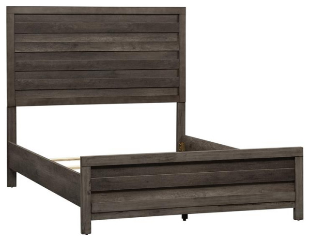 Full Panel Bed (686-BR-FPB), Greystone Finish - Contemporary - Platform ...