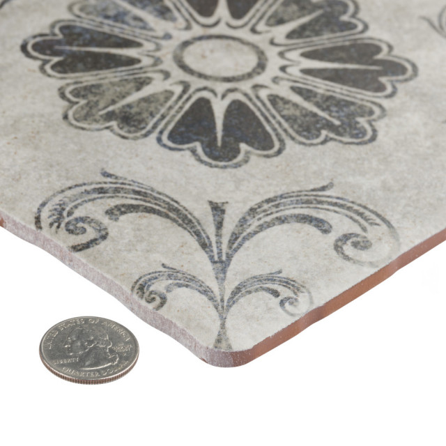 Costa Cendra Decor Fleur Ceramic Floor and Wall Tile - Contemporary ...