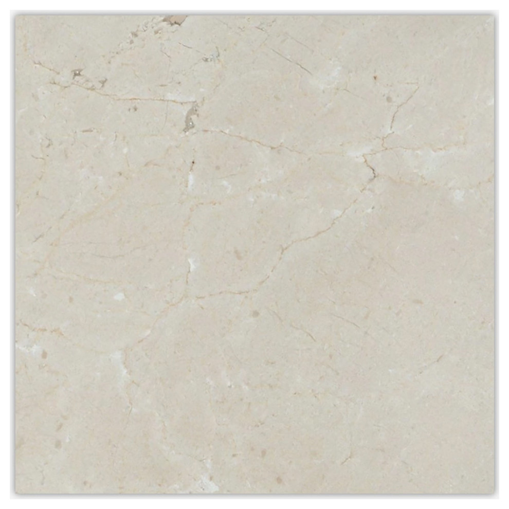 Crema Marfil Honed 12x12 Marble Tile, 12x12 - Traditional - Wall And ...