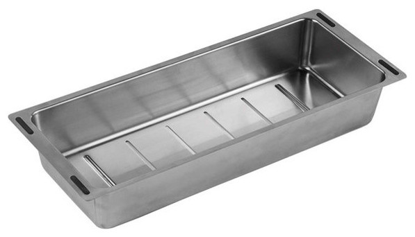 Blanco 17" L x 6-7/8" W Stainless Steel Colander - Contemporary ...