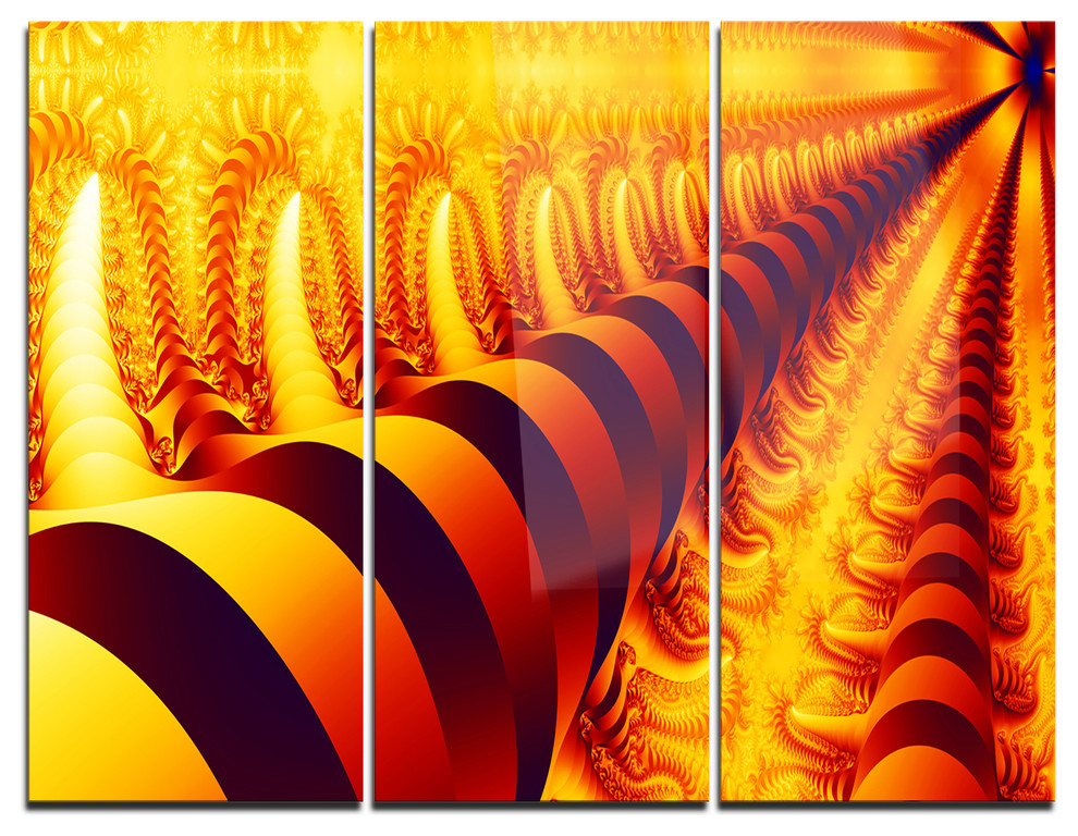 "Abyss With Infinite Depth" Metal Wall Art, 3 Panels, 36"x28", 36"x28 ...