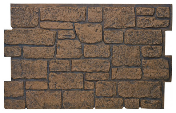 Fieldstone Faux Stone Wall Panel, 24"x48" Wall Panel - Rustic - Wall ...