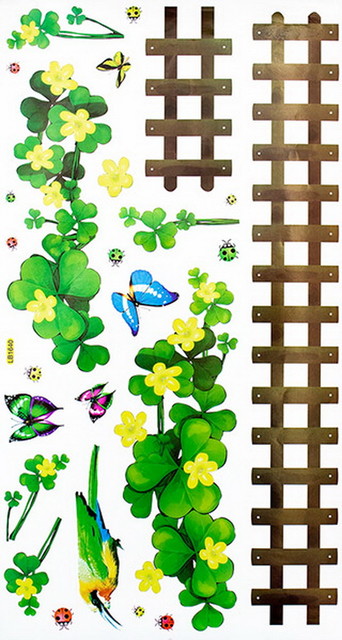 Green Fence 2 - Wall Decals Stickers Appliques Home Decor ...