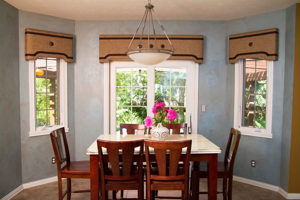 Cornices for a bay window area in a Fishers home - Contemporary ...