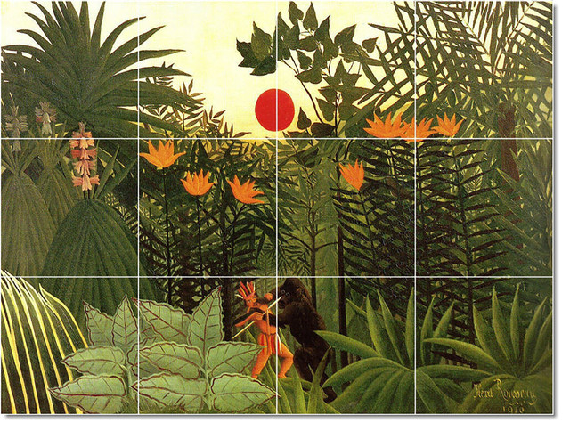 Jean-Jacques Rousseau Poster Art Painting Ceramic Tile Mural #71, 48 ...